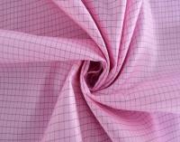 China Conductive Cleanroom Anti Static Textiles 5MM Grid Polyester ESD Fabrics for sale