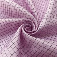 China Polyester 5mm Grid Anti Static ESD Fabrics Taffeta Stripe For ESD Garment for sale