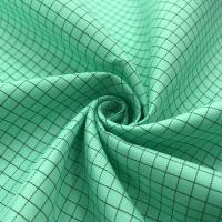 China Polyester 5mm Grid Anti Static ESD Fabrics Taffeta Stripe For ESD Garment for sale