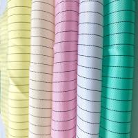 China Carbon ESD Anti Static Polyester Fabric 120gsm 58/60 Inch For Cleanroom Hospital Dress for sale