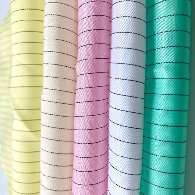 China Carbon ESD Anti Static Polyester Fabric 120gsm 58/60 Inch For Cleanroom Hospital Dress for sale
