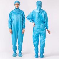 China ESD Clean Room Clothes  Worker Suit Anti Static Coverall 100D*100D for sale