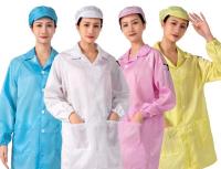 China Anti Static ESD Cleanroom Suit Long Sleeve Hooded T Shirt Pants 2.5mm for sale