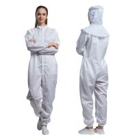 China Anti Static ESD Cleanroom Garment Custom Lint Free Labour Suit Polyester 98% Carbon 2% for sale