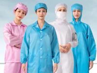 China ESD Anti Static Lab Jacket and Pants Polyester Fiber 106-109 Ohm for Electronic Workshop for sale
