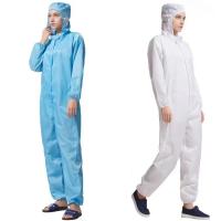 China Clean Room Anti Static ESD Smock Gown Custom Waterproof Long Sleeve 106-109ohms for sale