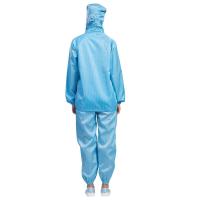 China Dustproof Workshop ESD Anti Static Garments Uniform Zippers For Cleanroom for sale