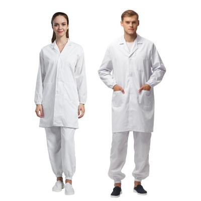 China Dustproof Workshop ESD Anti Static Garments Uniform Zippers For Cleanroom for sale