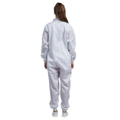 China ESD Hooded Anti Static Jumpsuit Cleanroom Coverall 106-109 Ohms Class 1000-10000 for sale
