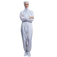 China Electronic Industry White Anti Static Garments ESD Lab coats Stand Collar for sale