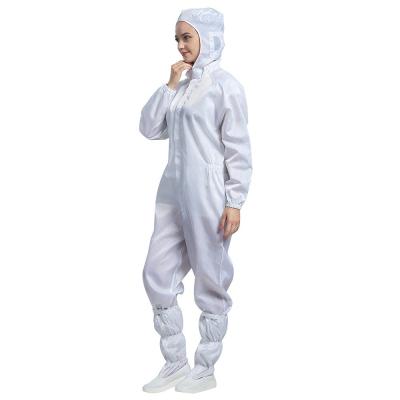 China 5mm Grid Anti Static Garments Polyester Cotton Clean Room Smock for sale