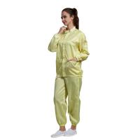 China Cleanroom Elastic Cuff Anti Static Garments OEM ESD Safe Clothing for sale