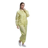 China Cleanroom Elastic Cuff Anti Static Garments OEM ESD Safe Clothing for sale