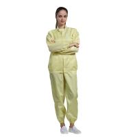 China Cleanroom Elastic Cuff Anti Static Garments OEM ESD Safe Clothing for sale
