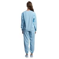 China ESD Anti Static Cleanroom Coat Turndown Collar 5mm Grid Polyester for sale