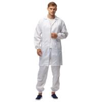 China ESD Anti Static Cloth Waterproof Garment Zippers Dustproof For Cleanroom for sale