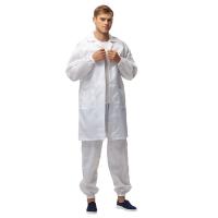 China Cleanroom Dustproof Anti Static Garments ESD Workwear 5mm Grid for sale