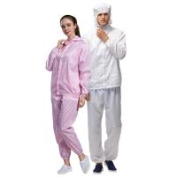China ESD Cleanroom Anti Static Garments Apron Working Smock Polyester 100-1000 Class for sale