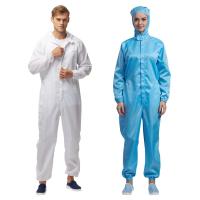 China ESD Cleanroom Anti Static Garments Apron Working Smock Polyester 100-1000 Class for sale
