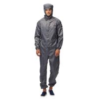China Custom Anti Static ESD Lab Coat 100 Polyester Conductive Fiber Cleanroom Smock for sale