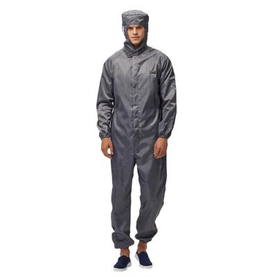 China Custom Anti Static ESD Lab Coat 100 Polyester Conductive Fiber Cleanroom Smock for sale