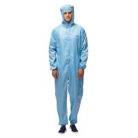 China Custom Anti Static ESD Lab Coat 100 Polyester Conductive Fiber Cleanroom Smock for sale