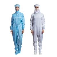 China Custom Anti Static ESD Lab Coat 100 Polyester Conductive Fiber Cleanroom Smock for sale