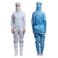 China Hospital Surgical Anti Static Long Sleeve White Cotton Gown ESD Cleanroom 100 Polyester for sale