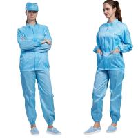 China Summer Electronic Anti Static Suit ESD Cleanroom Sterile Lab Coat for sale