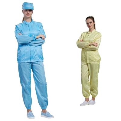 China Cleanroom ESD Anti Static Smock Lab Coat 52x34x54cm Non Woven Protective Garment for sale