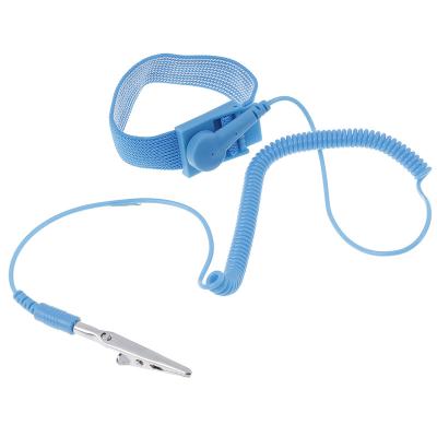 China ESD Anti Static Wrist Strap Grounding Discharge with 10mm Snap and 6ft Coil Cord for sale