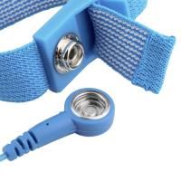 China ESD Anti Static Cordless Wrist Strap Clip Discharge Cable Band for Electrician IC PLCC Worker 200mm for sale
