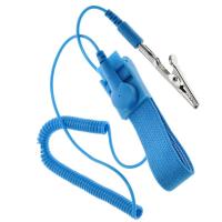 China ESD Anti Static Cordless Wrist Strap Clip Discharge Cable Band for Electrician IC PLCC Worker 200mm for sale