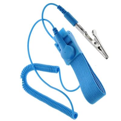 China ESD Anti Static Cordless Wrist Strap Clip Discharge Cable Band for Electrician IC PLCC Worker 200mm for sale