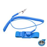 China ESD Wrist Strap Elastic with Clip 6ft Coil Cord for Sensitive Electronics Repair Tools for sale