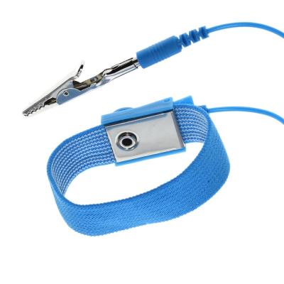 China ESD Wrist Strap 1.8m Cable Stainless Steel Anti Static Wristband 1MOhm Resistor for sale