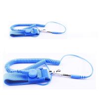 China ESD Wrist Strap 1.8m Cable Stainless Steel Anti Static Wristband 1MOhm Resistor for sale