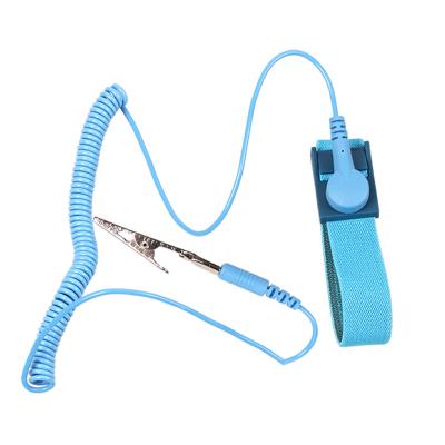 China Nylon Anti Static ESD Wrist Strap 1.8M Coil Cord 10MM Snap for Cleanroom Electronic Assembly for sale