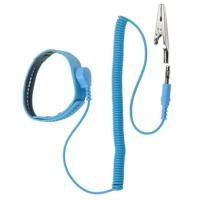 China Nylon Anti Static ESD Wrist Strap 1.8M Coil Cord 10MM Snap for Cleanroom Electronic Assembly for sale