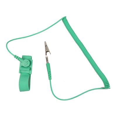 China Corded Anti static ESD Wrist Strap Spiral Cable Electrostatic Area for sale