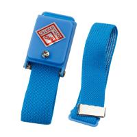China Electronic Grounding ESD Wired Antistatic Wrist Strap Red Cable Fabric Polyester for sale