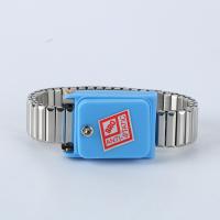 China Electronic Grounding ESD Wired Antistatic Wrist Strap Red Cable Fabric Polyester for sale