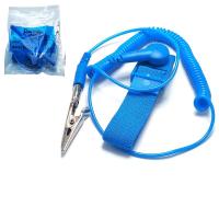 China Conductive Nylon Elastic ESD Wrist Band Anti Static Bracelet Grounding Cord 1.8m for sale