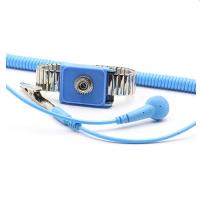 China Cleanroom Conductive Anti Static ESD Wrist Strap PU Line Snap 10mm for sale