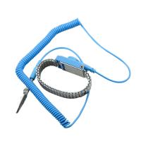 China Cleanroom Conductive Anti Static ESD Wrist Strap PU Line Snap 10mm for sale