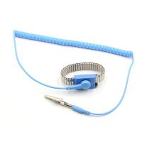 China Cleanroom Conductive Anti Static ESD Wrist Strap PU Line Snap 10mm for sale