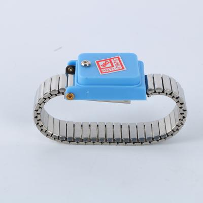 China ESD Wrist Strap Anti Static Metal Band with 2.2mm Wire 1.5m Coil Cord for sale