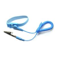 China ESD Anti Static Wrist Strap 1.8m Coil Cord with 1MOhm Resistor for Cleanroom Use for sale
