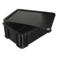 China SMT Rack Black PCB Storage ESD Safe Plastic Boxes Bins Glossy Lamination for sale