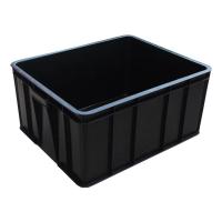 China ESD Safe Reusable Antistatic Plastic Box 350x265x125mm Conductive Storage Bin for PCB Electronic Components for sale